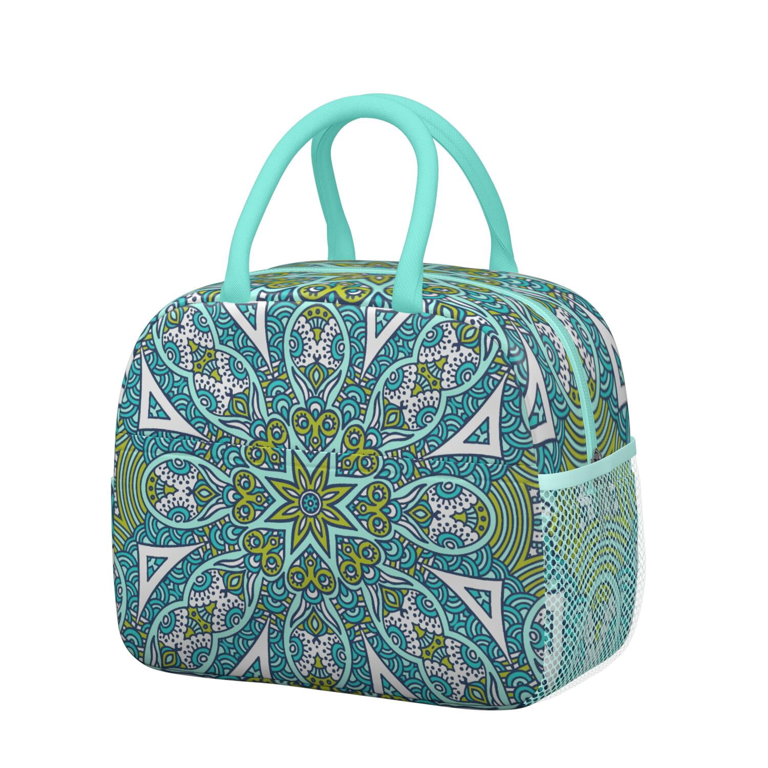 Spiritual Folk Insulated Lunch Box Boho Tribal Pattern Large Capacity ...