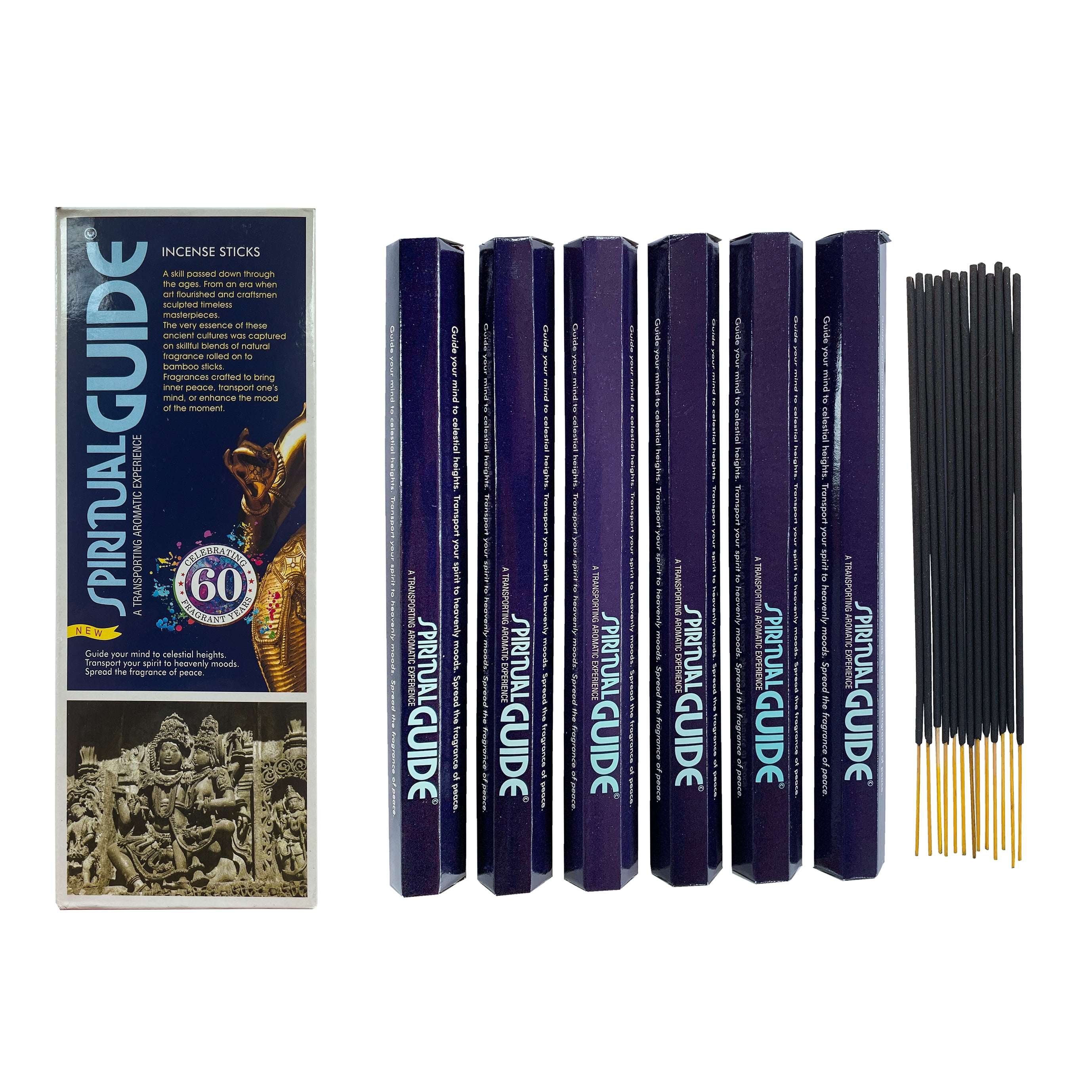 Spiritual Guide Incense Sticks 120 Pack (6 x 20 Sticks) - Walmart.com