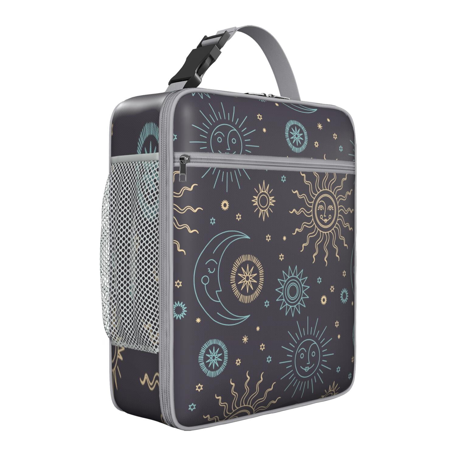 Spiritual Insulated Lunch Bag – Moon & Starry Print Cooler Tote with ...