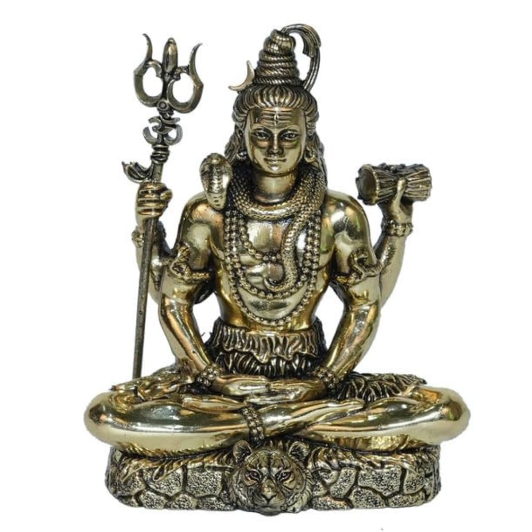 The Spiritual Living Brass Meditating Lord Shiva Idols 2 Inch God Idol ...