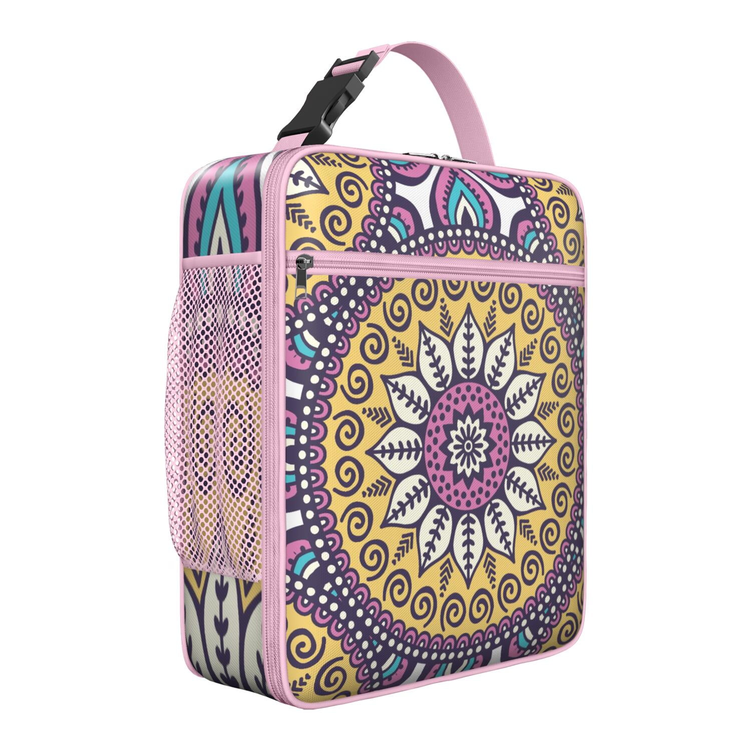 Spiritual Mandala Lunch Bag, Insulated Reusable Cooler Tote with ...