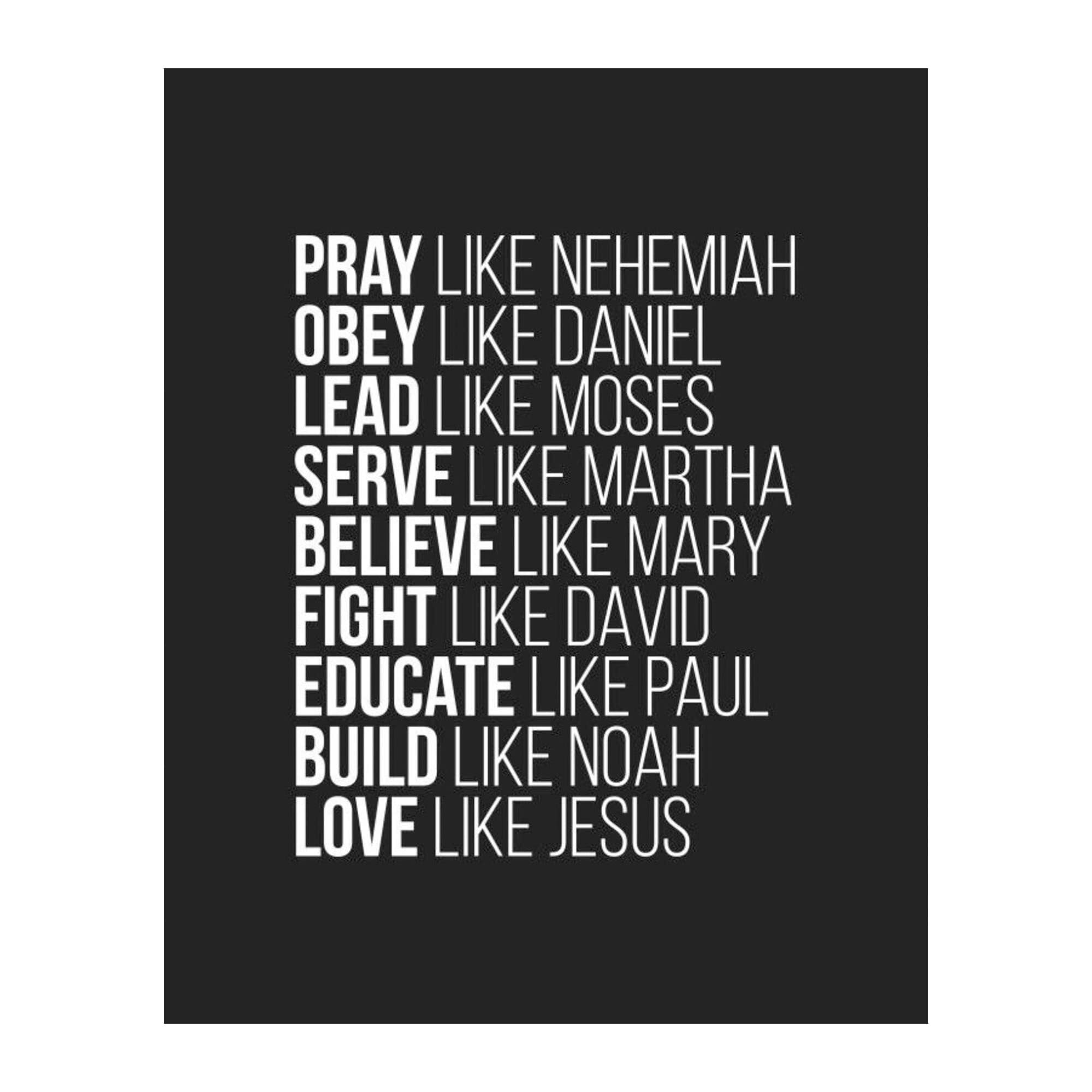 Spiritual Role Models - Christian Wall Art Print, Inspirational Bible ...