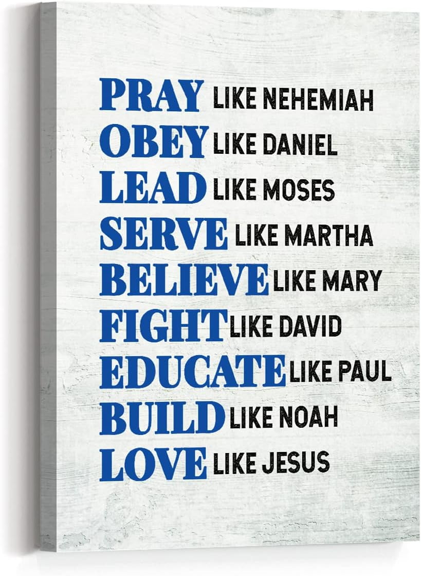 Spiritual Super Role Models Christian Wall Art Canvas, Bible Canvas ...