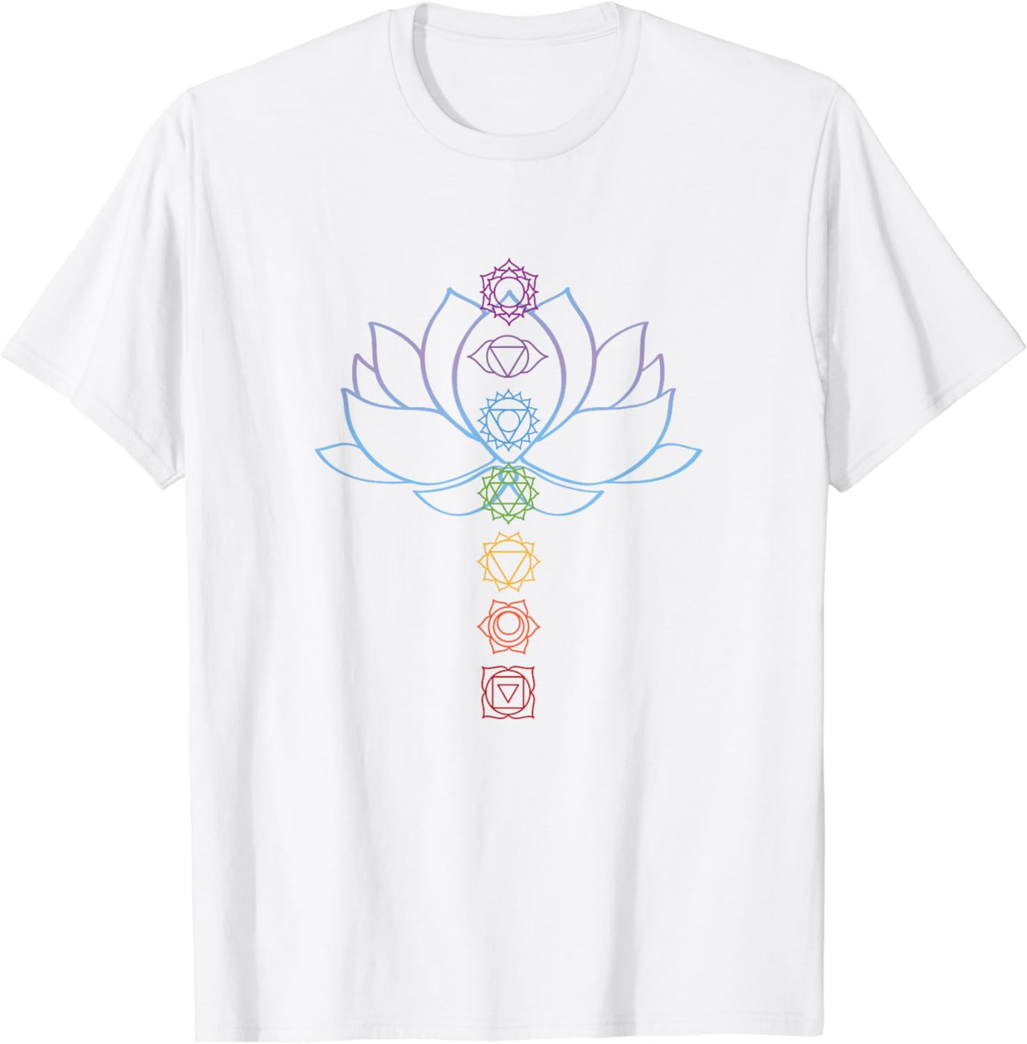 Spiritual Zen Lotus Flower Chakras Aligned Yoga Lover T-Shirt - Walmart.com
