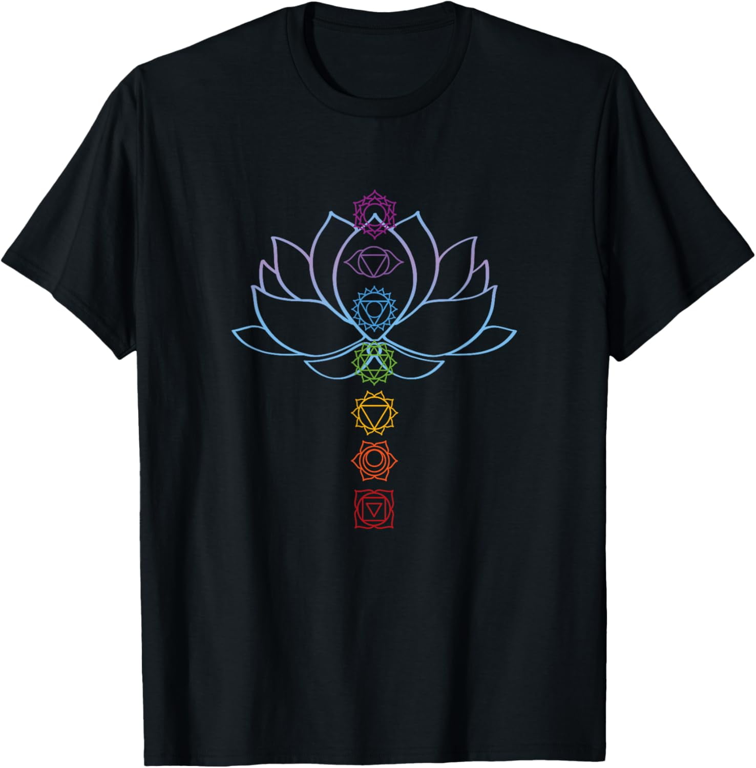 Spiritual Zen Lotus Flower Chakras Aligned Yoga T-Shirt - Walmart.com