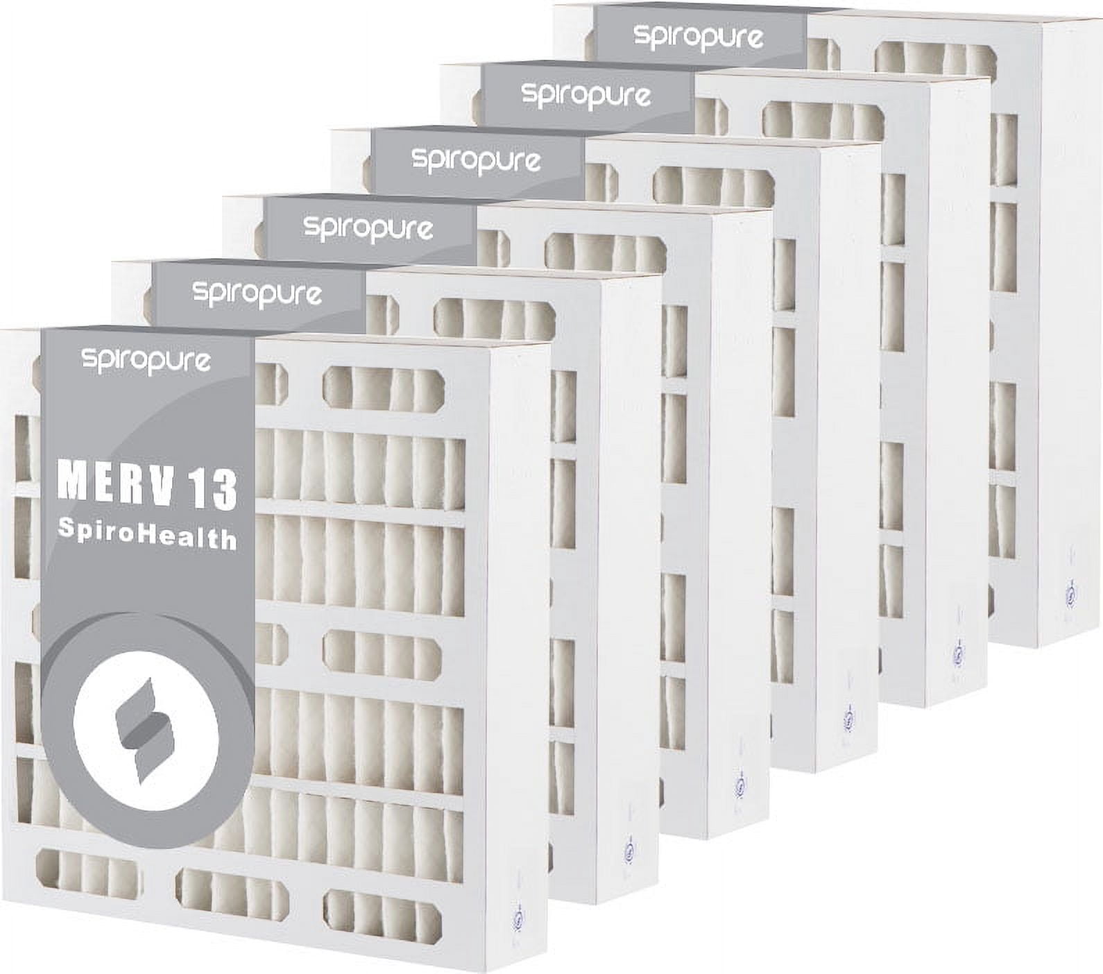 SpiroPure 16x28x4 MERV 13 Pleated Filter Air Filters - Made in USA (6 ...