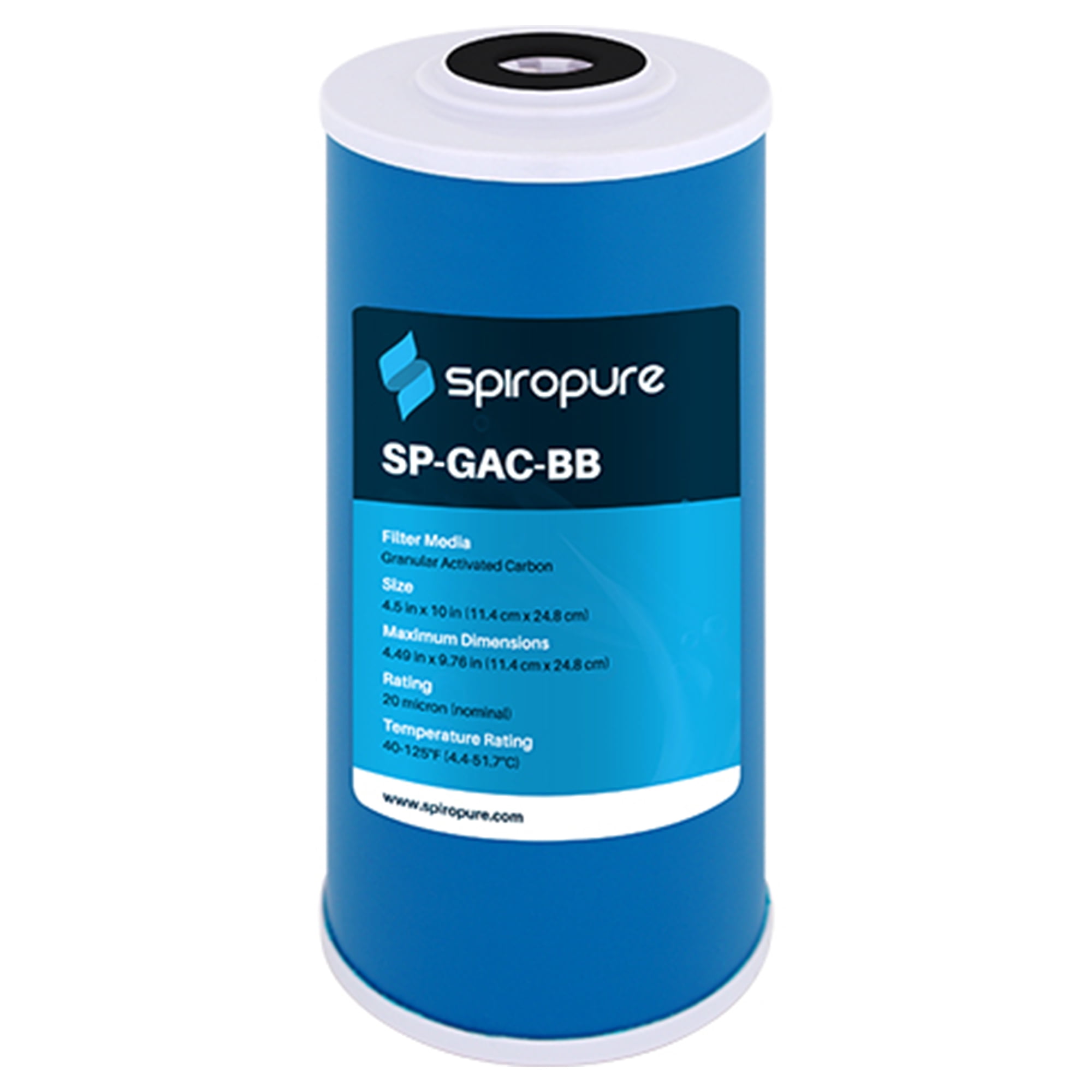 SpiroPure 20 Micron Granular Activated Carbon Water Cartridge, 6 Pack ...