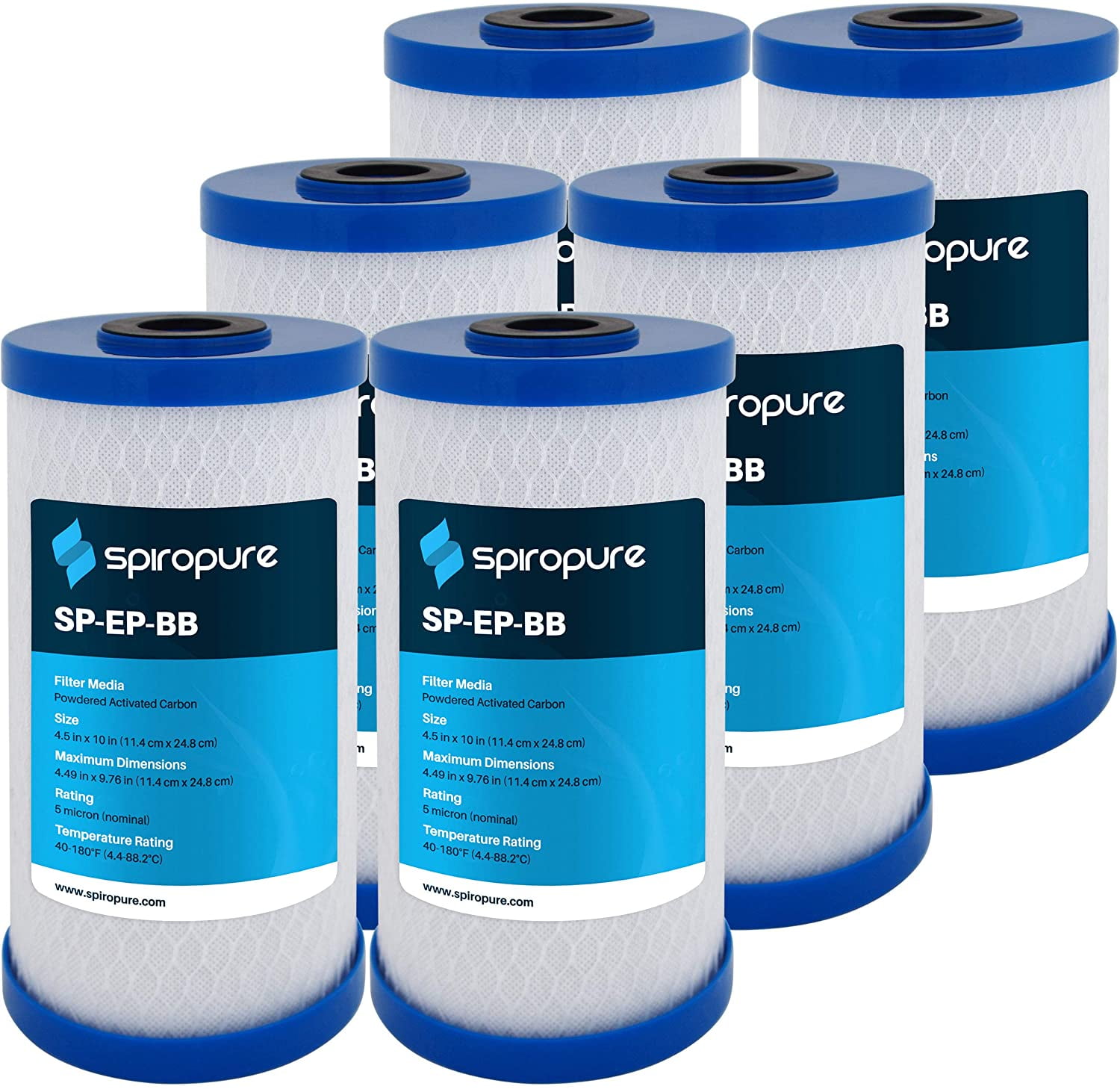 SpiroPure SP-EP-BB 10x4.5 5 Micron NSF Certified Coconut Shell Carbon ...