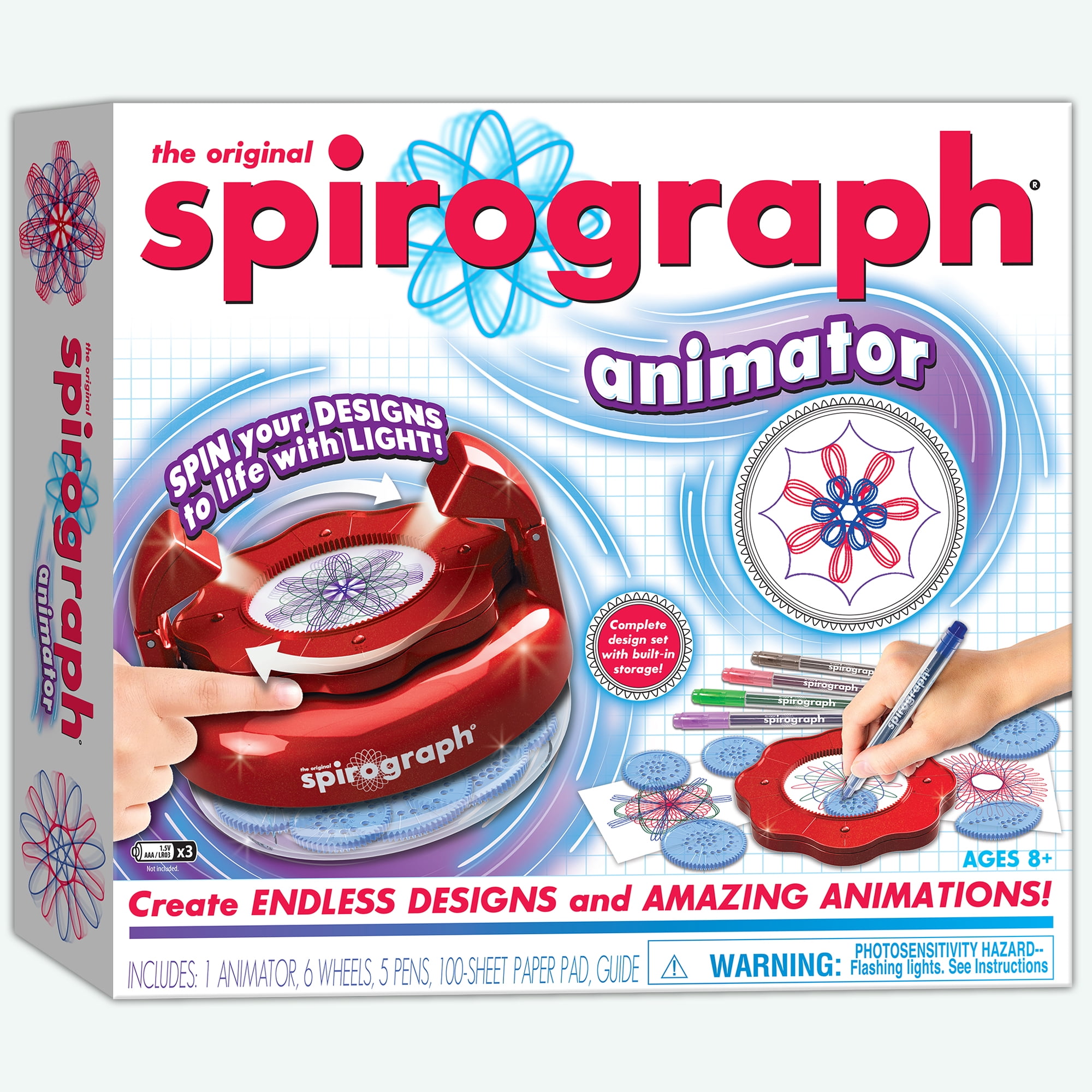 Spirograph Animator Kids Designer Kit: 3D Designs with Lights ...
