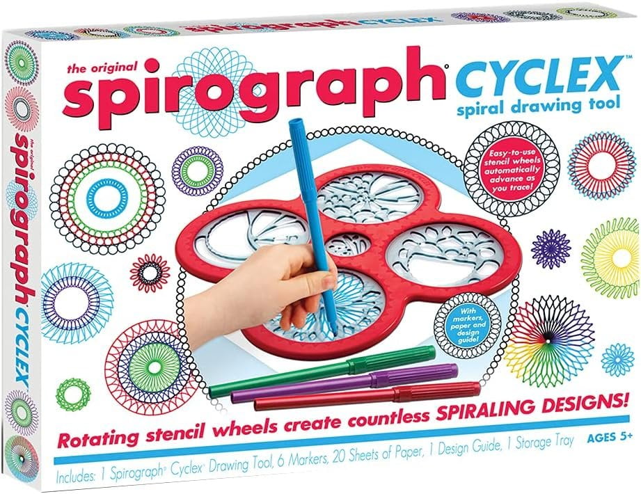Spirograph Cyclex Set Art Kit Rotating Stencil Wheel Creates Countless ...