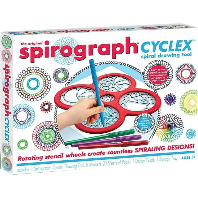 Spirograph Cyclex Set Art Kit Rotating Stencil Wheel Creates Countless ...