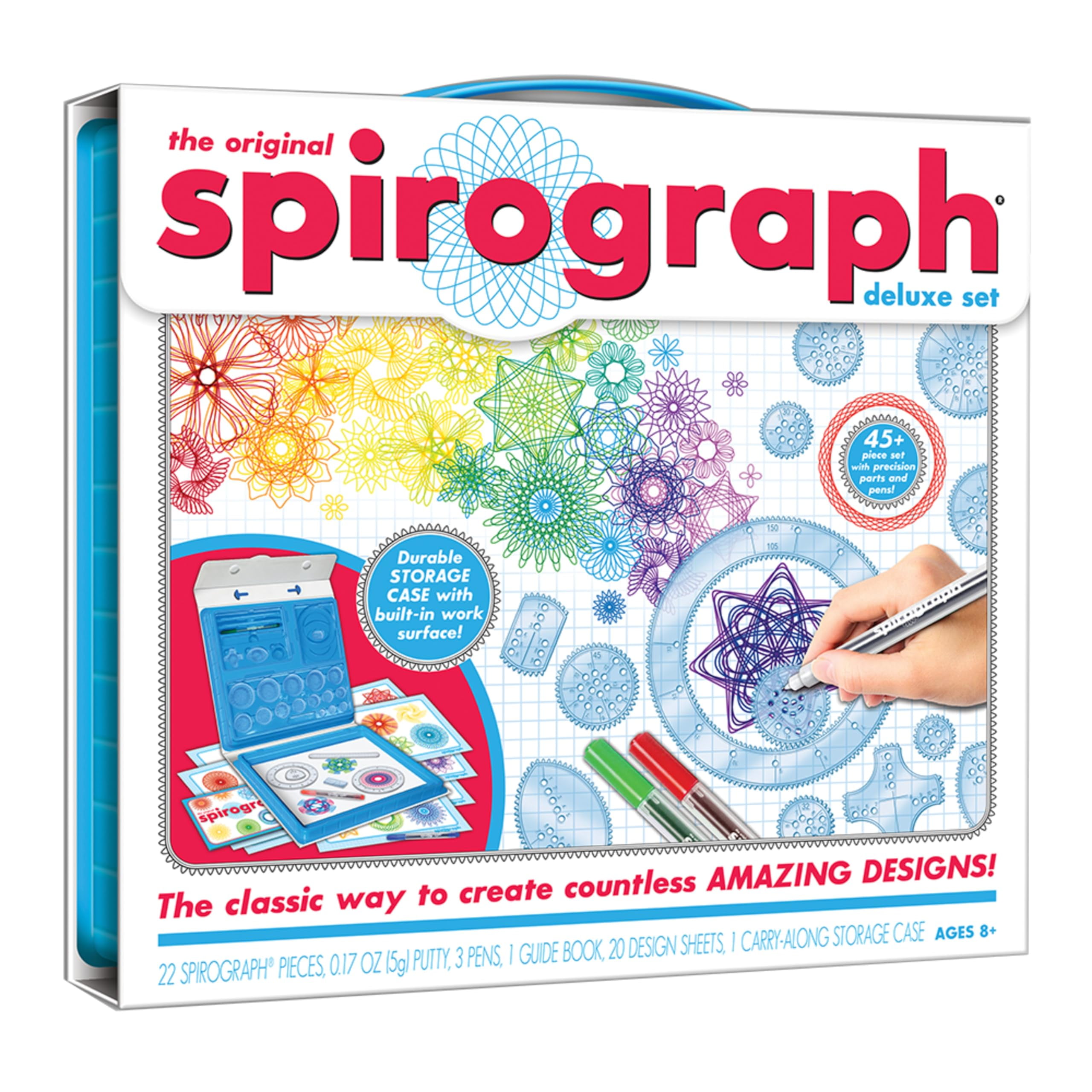 Spirograph - Deluxe Set - Spiral Art KMC2Drawing Kit - The Classic Way ...