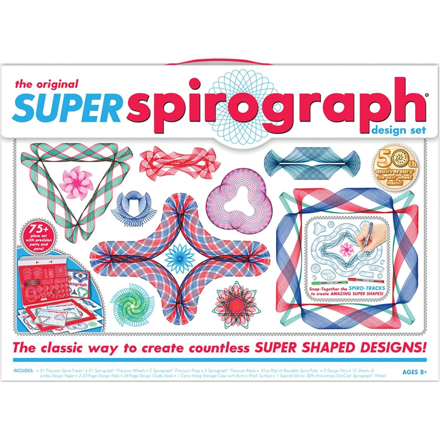 Spirograph Super 50th Anniversary Set –Arts and Crafts, Kids Toys, Art ...