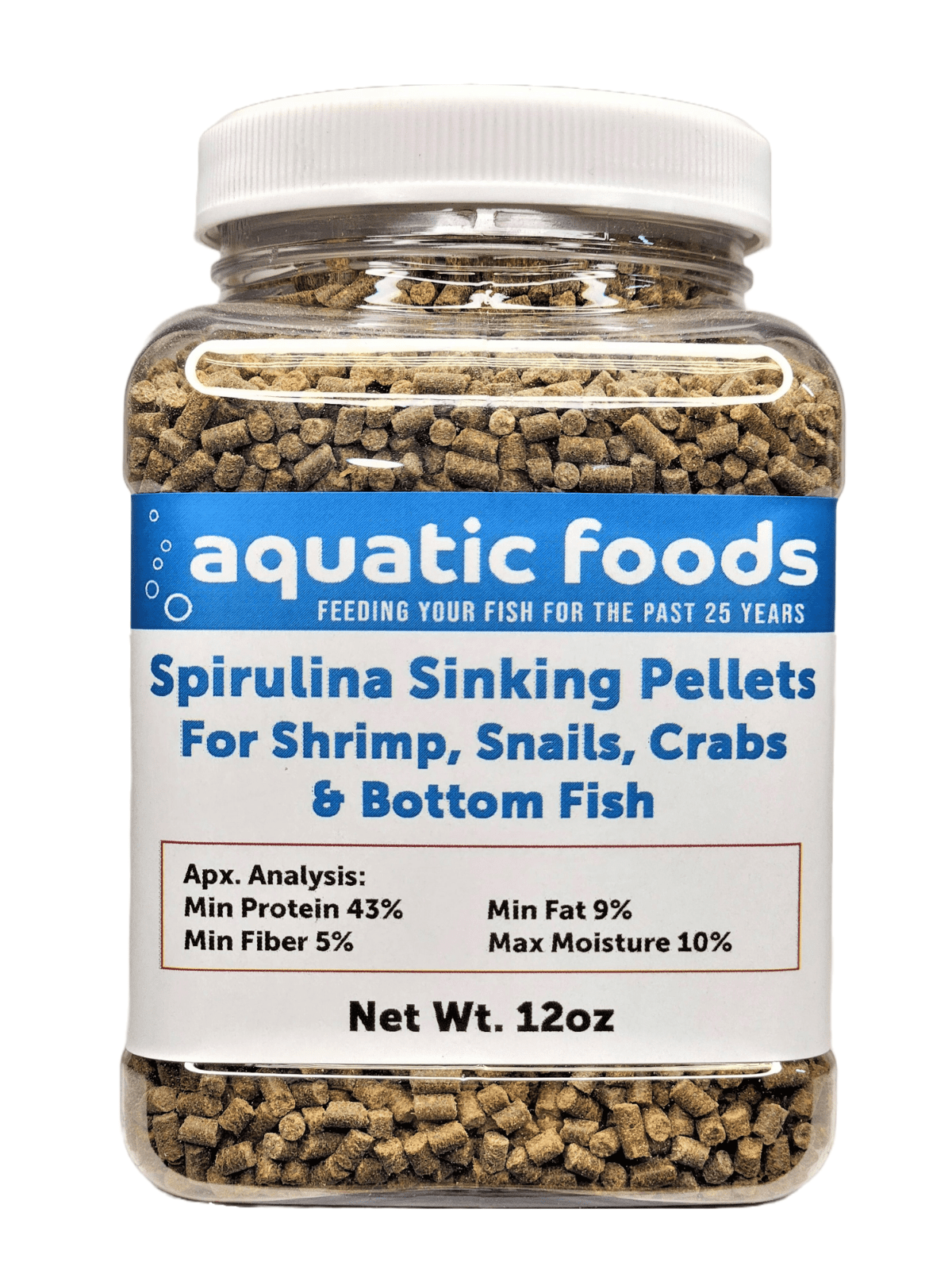 Spirulina Sinking Pellets for Shrimp, Snails, Crabs, Catfish, Plecos ...