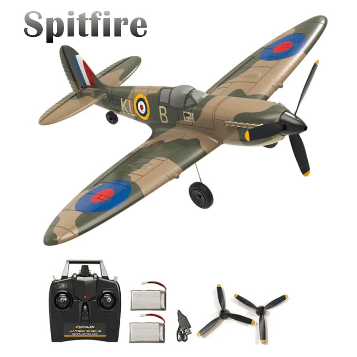 Spitfire 4-Ch RC Plane 2.4G 6-Axis RTF A6M Airplane RC Fighter Remote ...