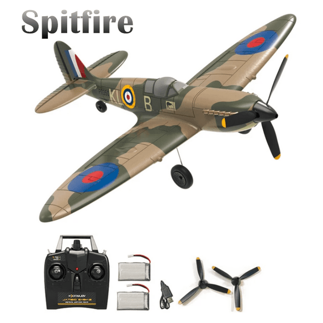 Spitfire 4-Ch RC Plane 2.4G 6-Axis RTF A6M Airplane RC Fighter Remote ...