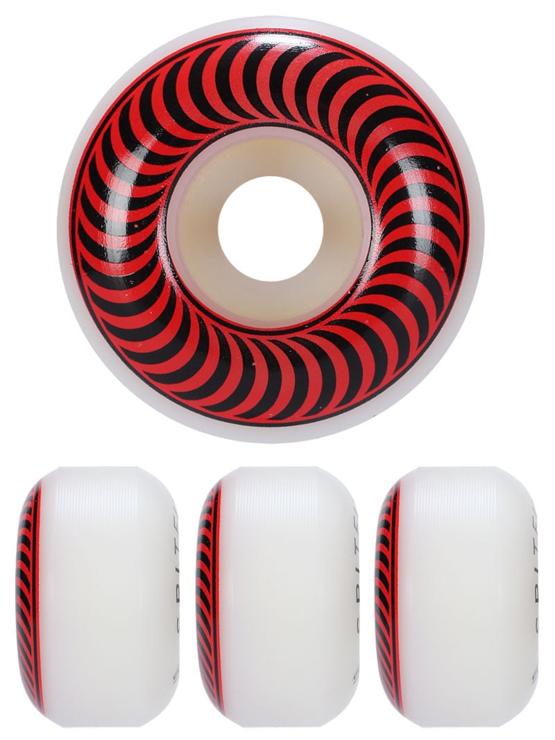 Spitfire Classics Swirls Wheels Set Red Black White 51mm/99du - Walmart.com