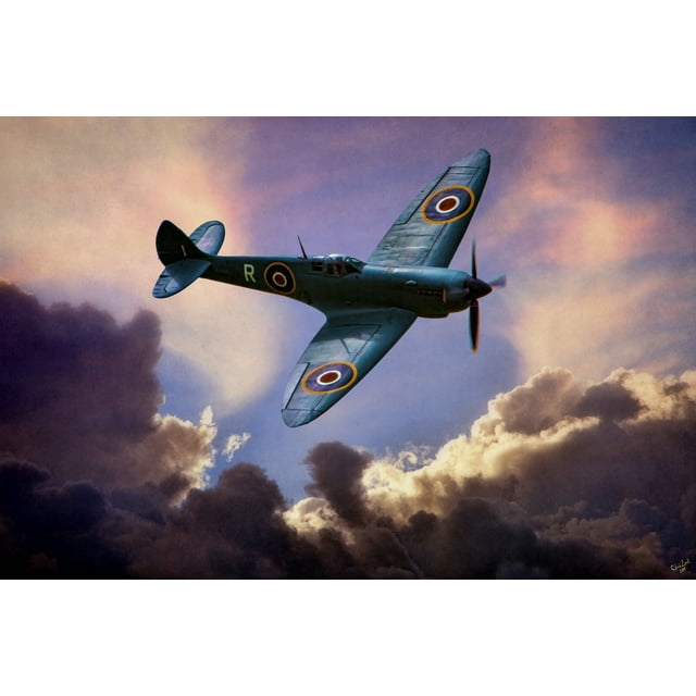 Spitfire Clouds by Chris Lord Photo Photograph Cool Wall Art Print ...