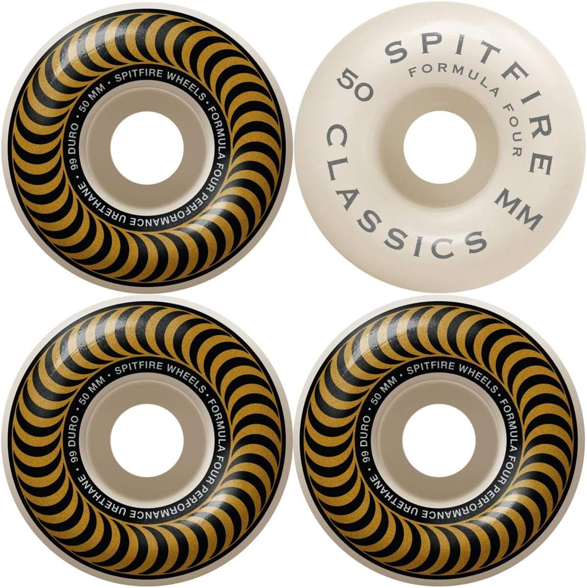 Spitfire Formula 4 Classic 99a Wheels 50mm, Bronze - Walmart.com