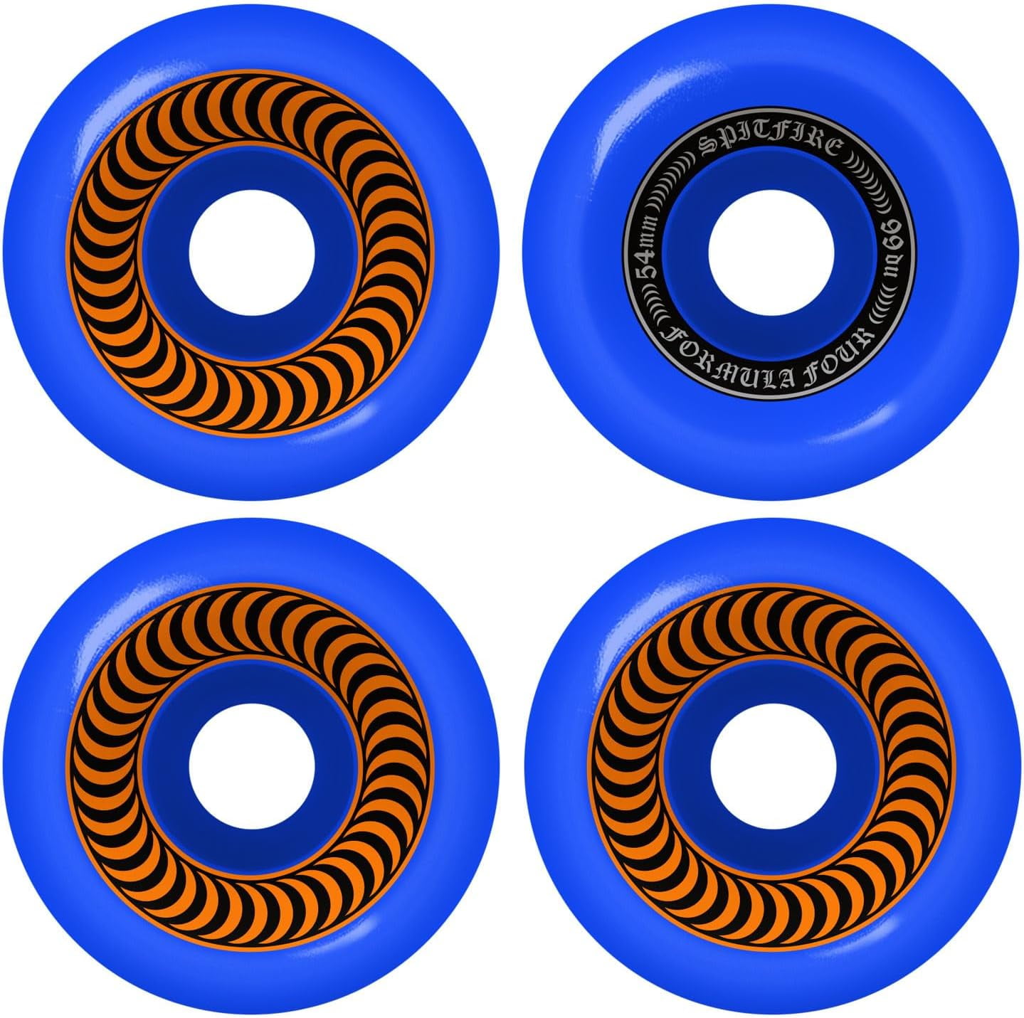 Spitfire Formula Four OG Classic Skateboard Wheels - Set of 4, 55mm ...