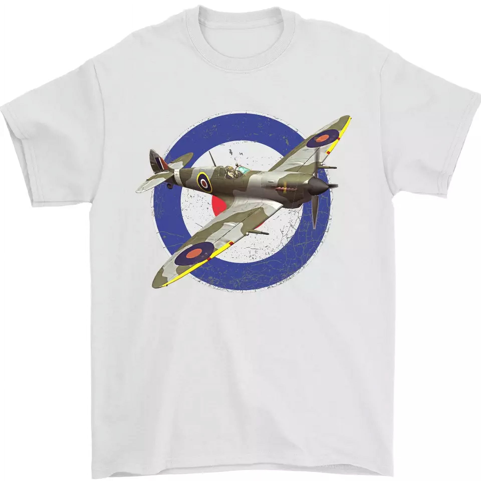 Spitfire MOD RAF WWII Fighter Plane British Mens T-Shirt 100% Cotton ...