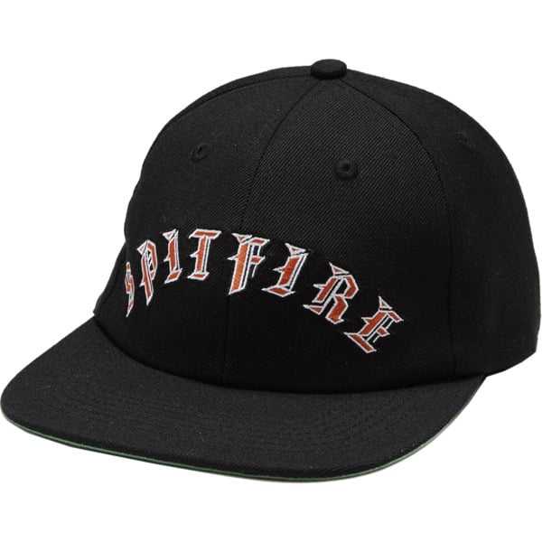 Spitfire Old E Arch Hat Black Red Strapback - Walmart.com