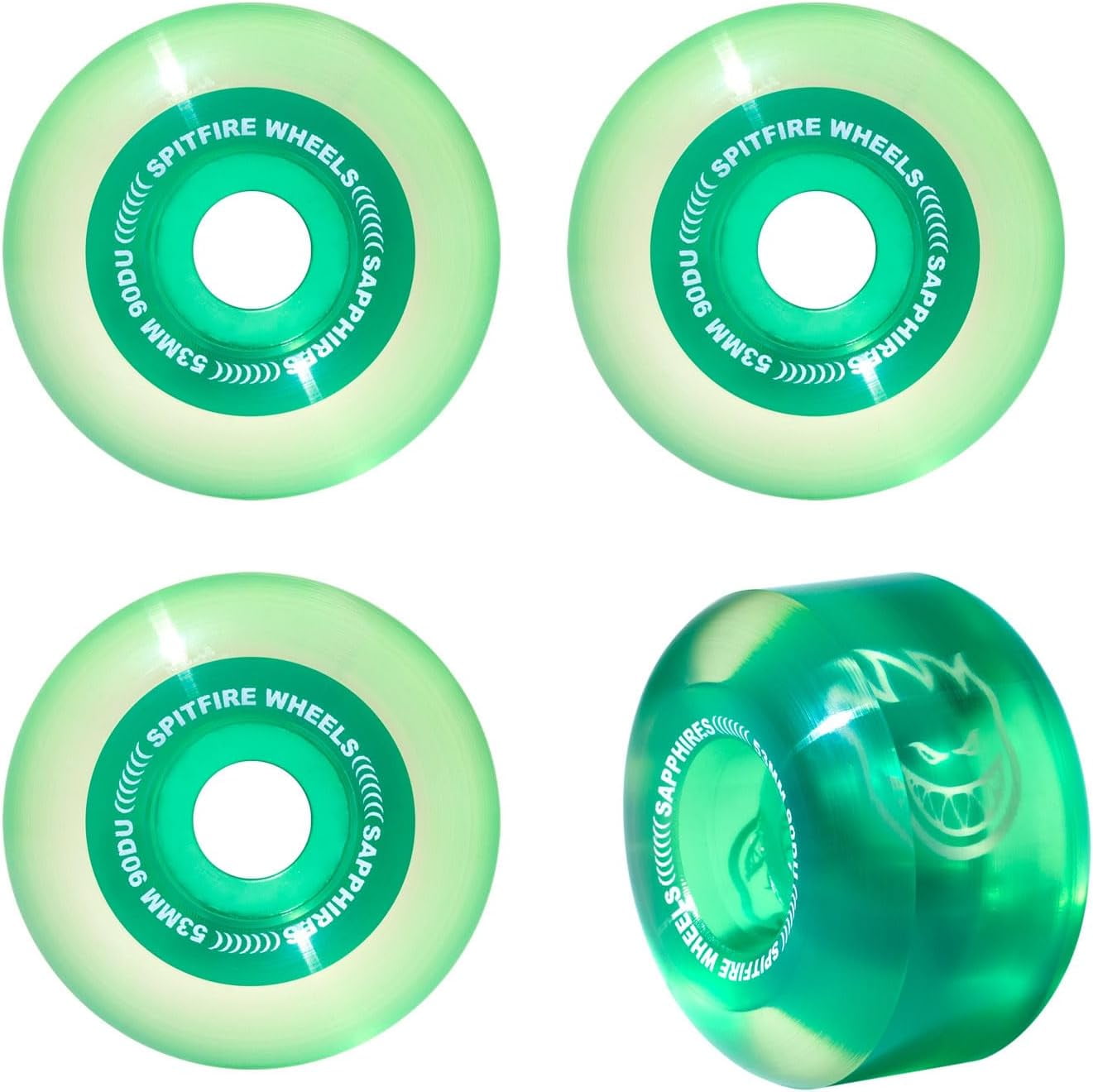 Spitfire Sapphires 90DU Skateboard Wheels - Set of 4 - Walmart.com
