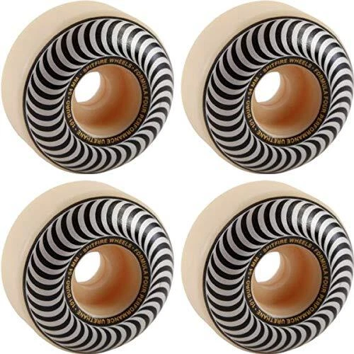 Spitfire Wheels Formula Four Classic Swirl White w/Silver 54mm 101a ...