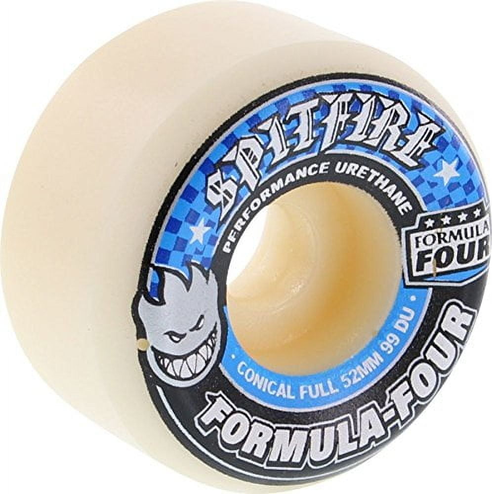 Spitfire Wheels Formula Four Conical Full White w/Blue Skateboard ...