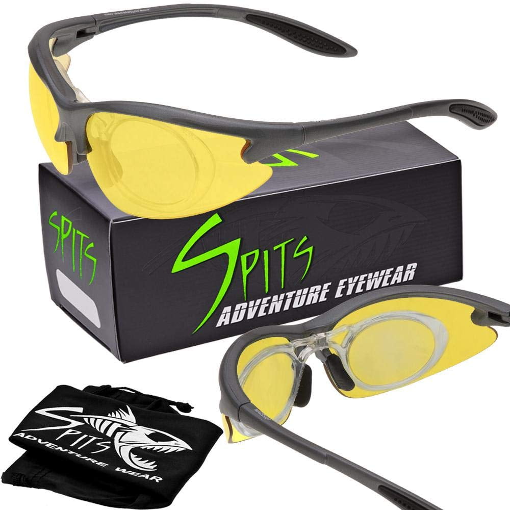 Spits Eyewear MAGshot Magnifying Hunting Shooting Safety Glasses Gray ...