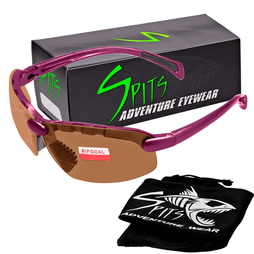 Spits Eyewear Top Or Bottom Bifocal Safety Glasses (Frame Color: Pink ...
