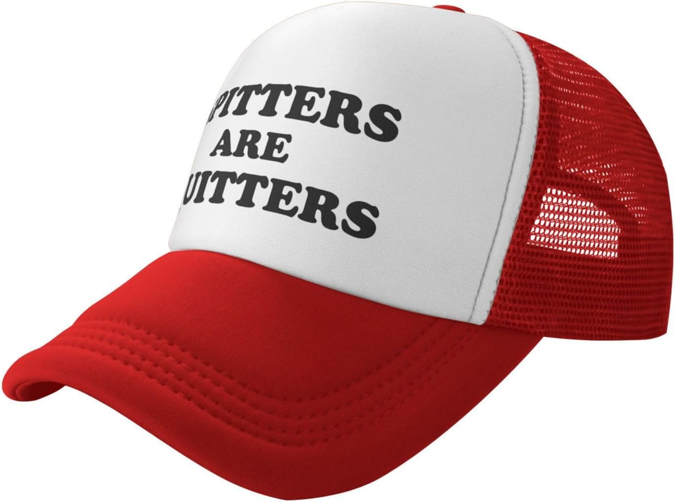 Spitters are Quitters Funny Adjustable Mesh Trucker Hat for Adults ...