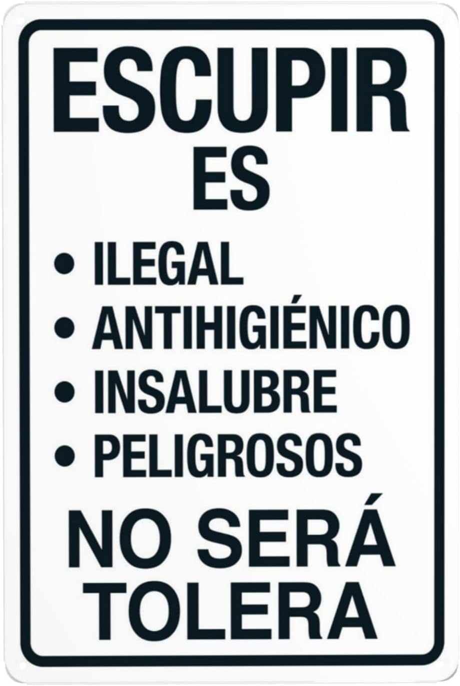 Spitting Is Unlawful Unsanitary Unhealthy Dangerous It Will Not Be ...