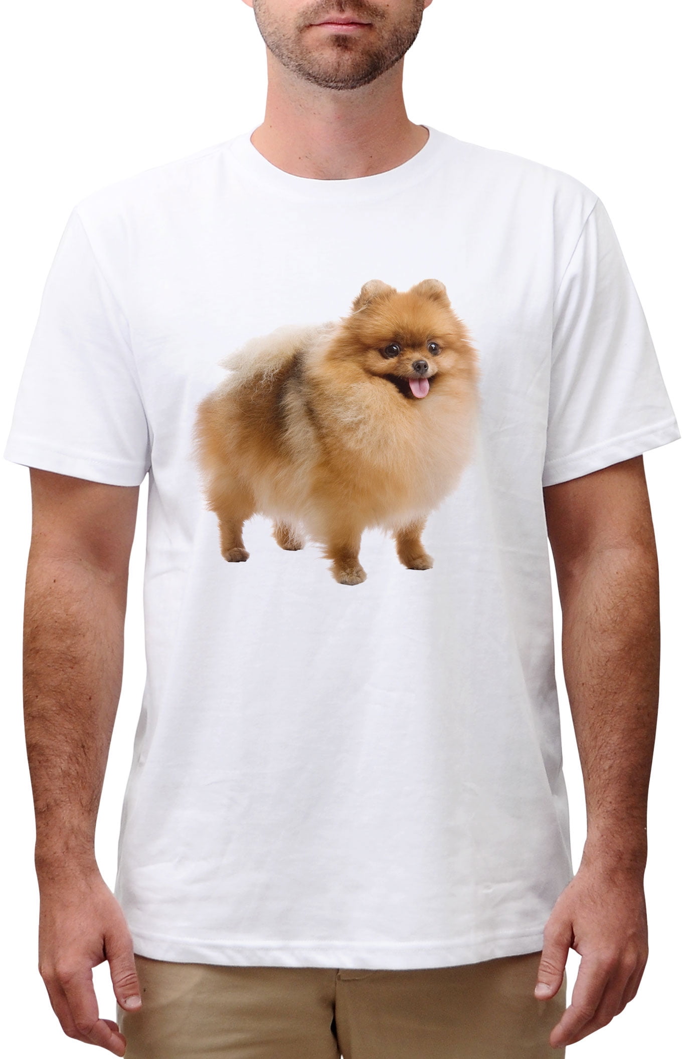 Spitz, Pomeranian Printed Cotton Short Sleeves Round neck Men T-shirt ...