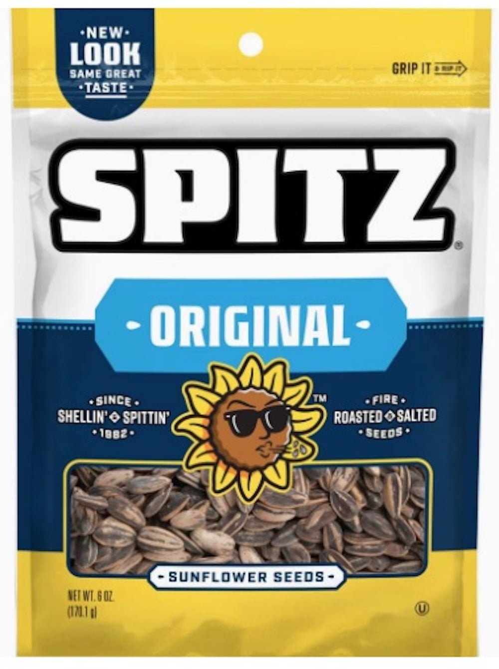 Spitz Salted Flavored Sunflower Seeds 6 ounce Resealable Big Bag ...