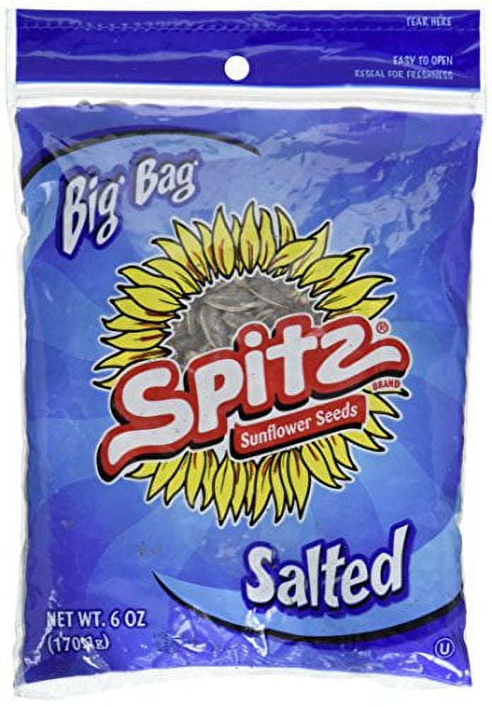 Spitz Original Flavored Sunflower Seeds, 6 oz Resealable Bag, Pack of 8 ...