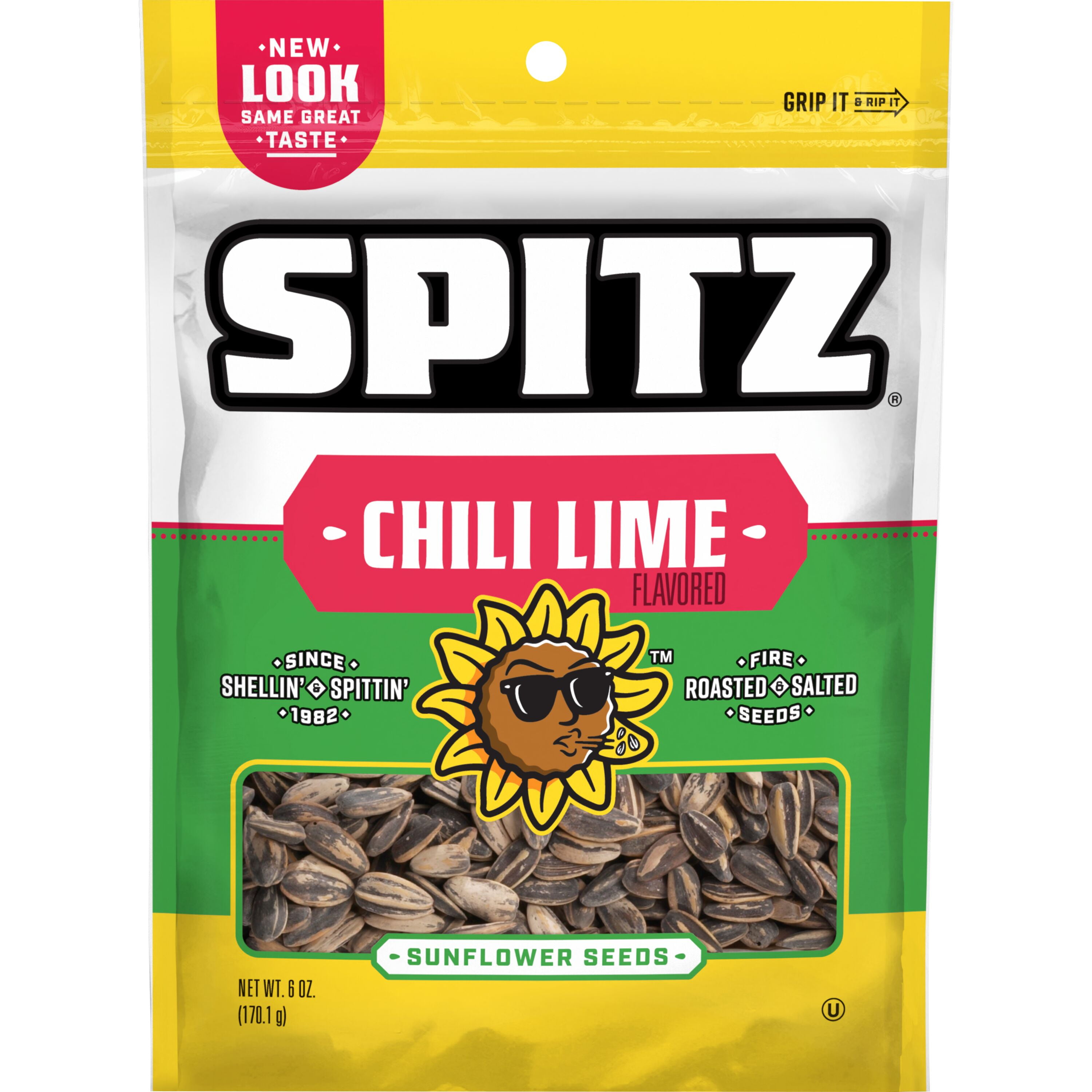 Spitz Sunflower Seeds Chili Lime Flavored Sunflower Snacks, 6 Ounce Bag ...