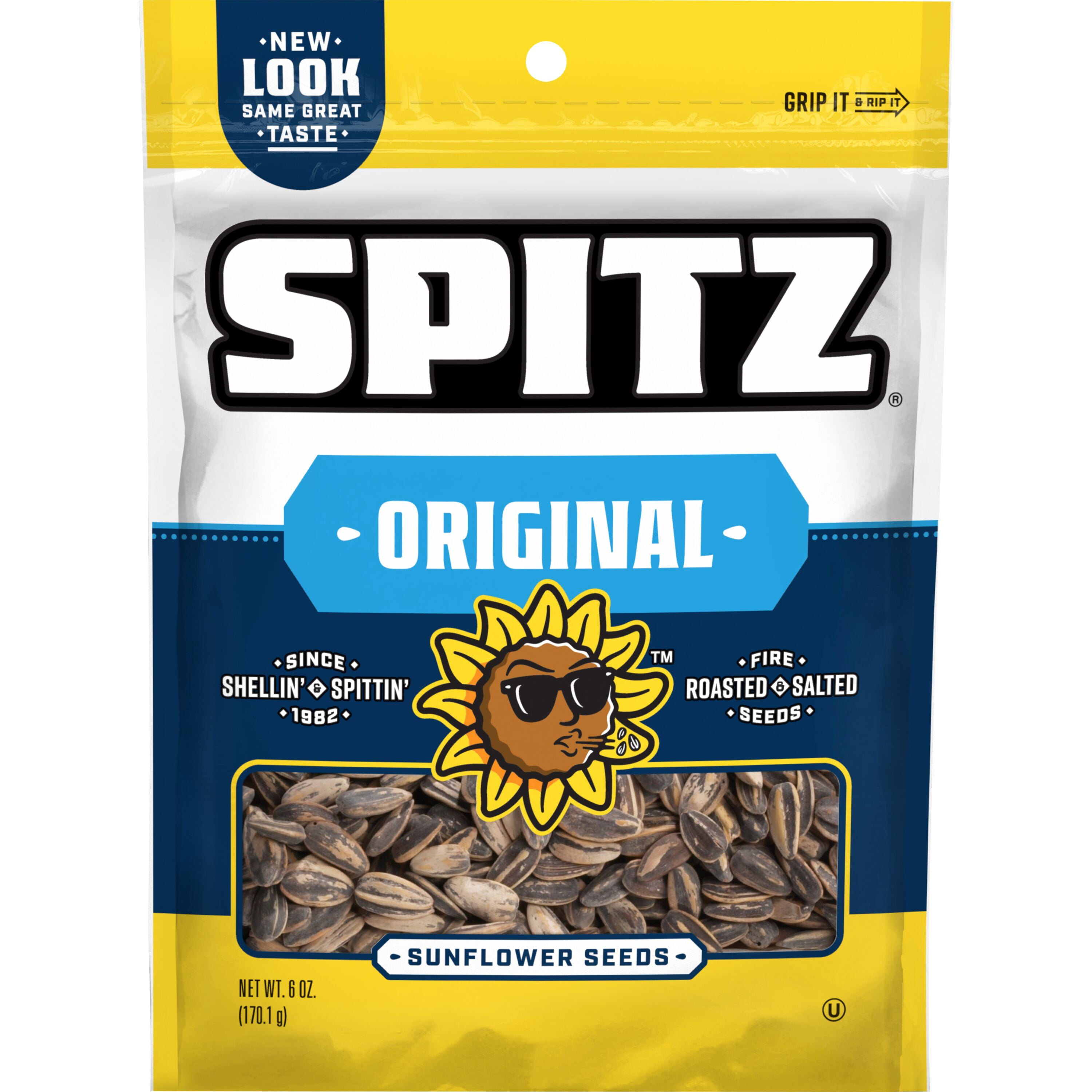 Spitz Sunflower Seeds Snacks Original Flavor Roasted and Salted, 6 ...