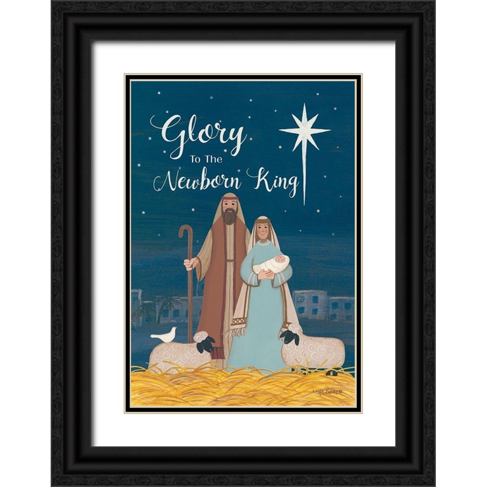 Spivey, Linda 14x18 Black Ornate Wood Framed with Double Matting Museum ...