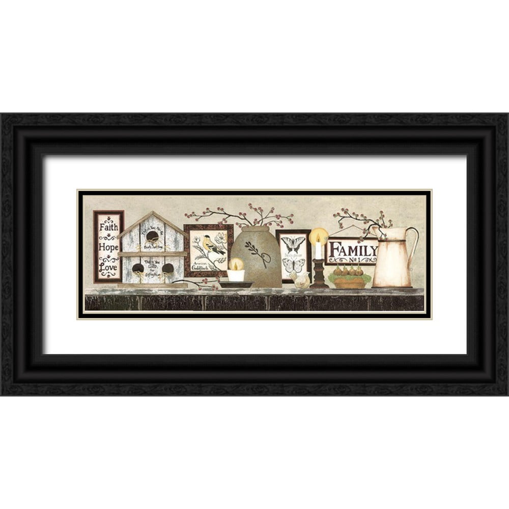 Spivey, Linda 18x9 Black Ornate Wood Framed with Double Matting Museum ...