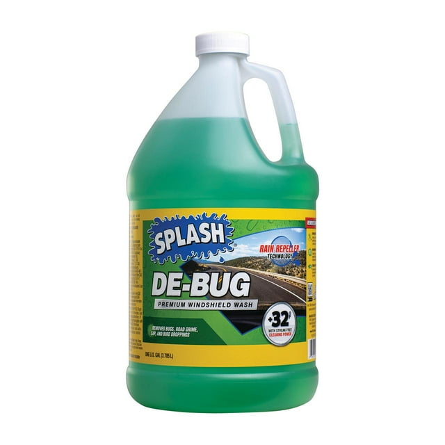 Splash +32 Degrees De-Bug Premium Windshield Washer Fluid, 128 oz ...