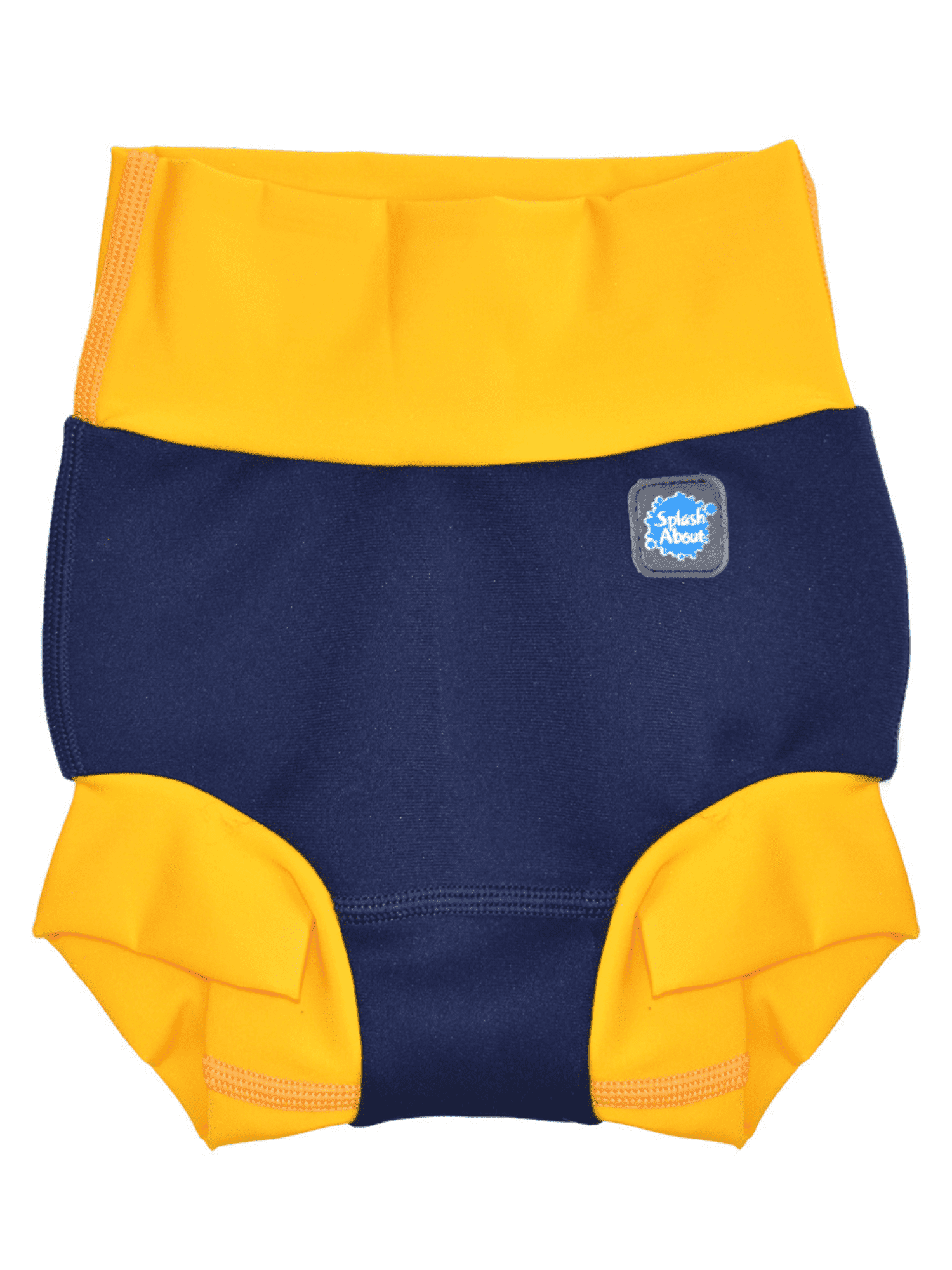 Splash About Happy Nappy Reusable Swim Diaper, Navy & Yellow, 6-12 ...