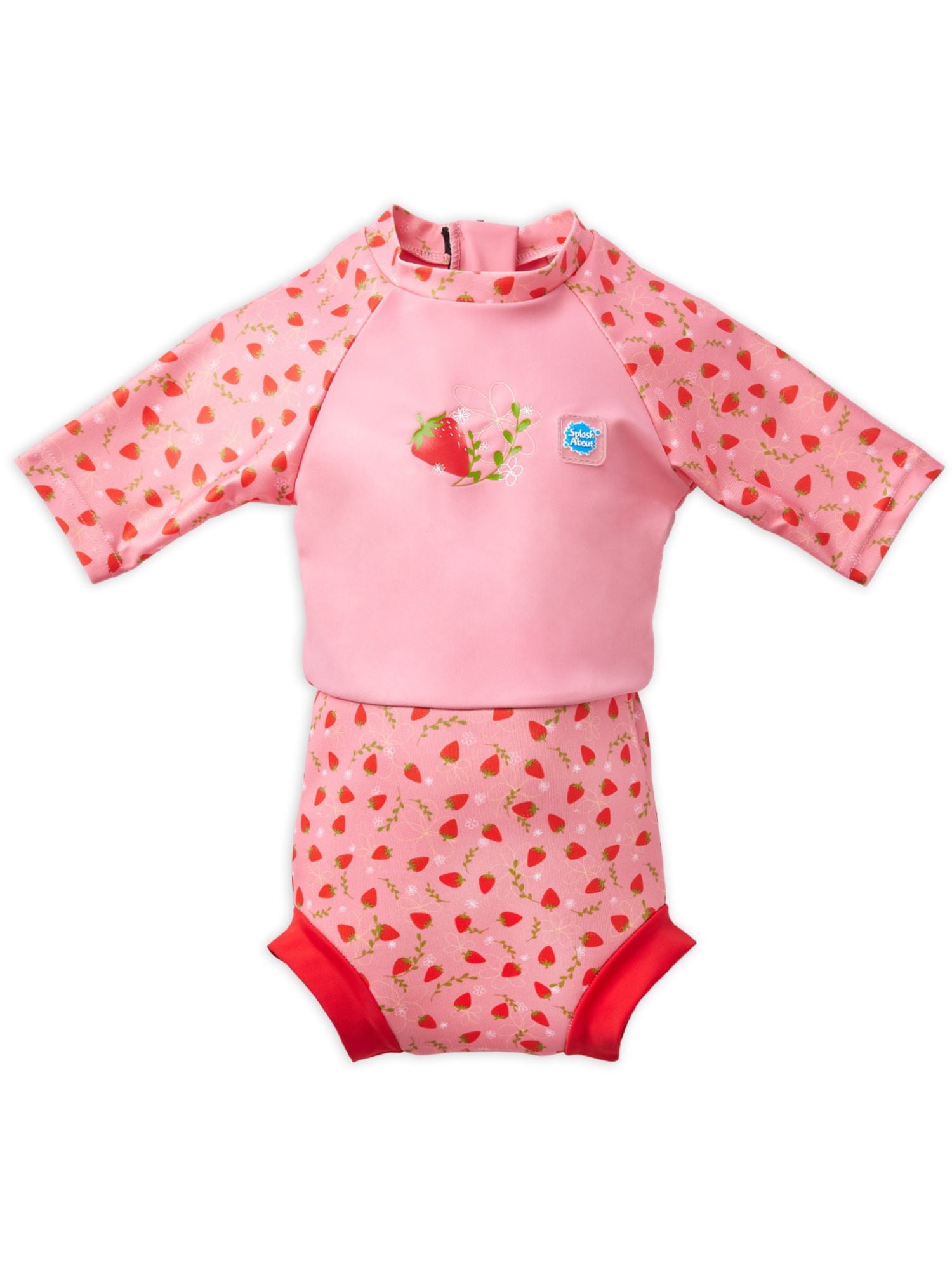 Splash About Happy Nappy Sunsuit with swim diaper, Strawberry Field, 3 ...