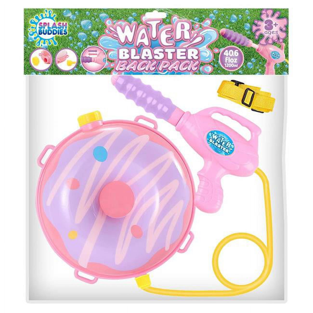 Splash Buddies SB13421 Water Blaster Backpack - Strawberry Donut ...