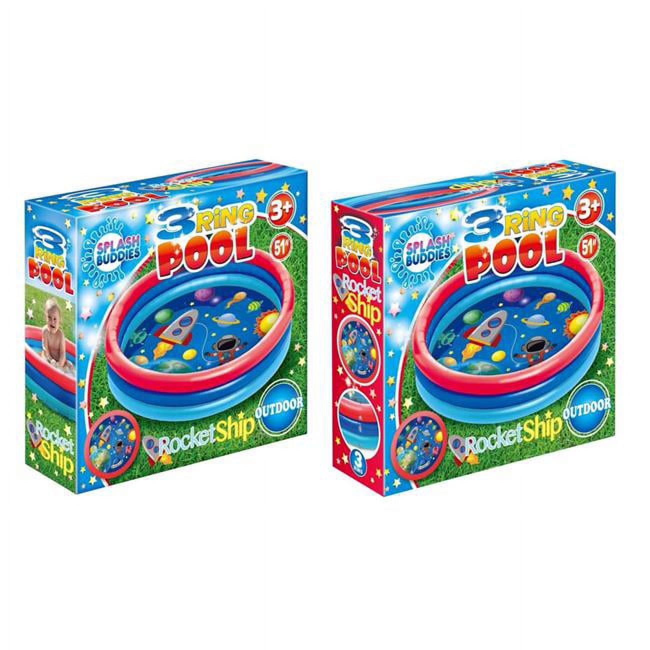 Splash Buddies SB72405 3 Ring Pool-Kids Rocket Ship Toys - Walmart.com