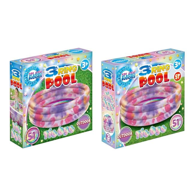 Splash Buddies SB72413 Kids 3 Ring Tie Dye Pool Toys - Walmart.com