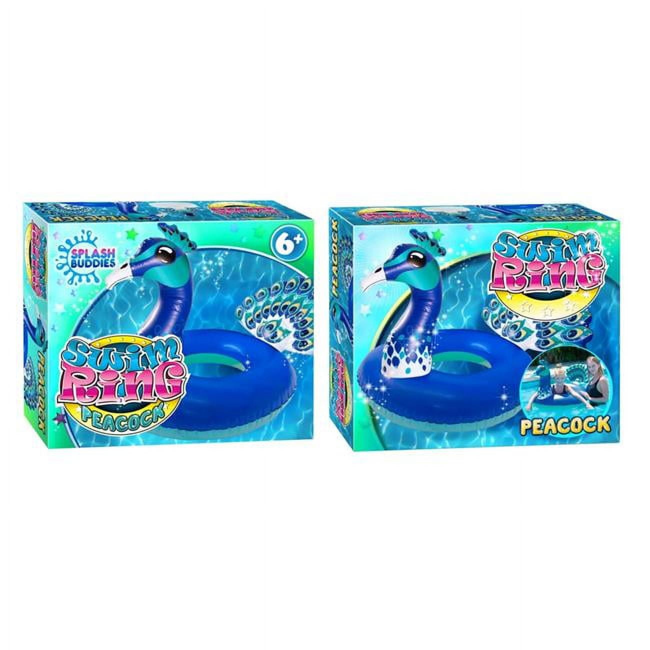 Splash Buddies SB78490 Inflatable Peacock Kids Pool Float Ring ...