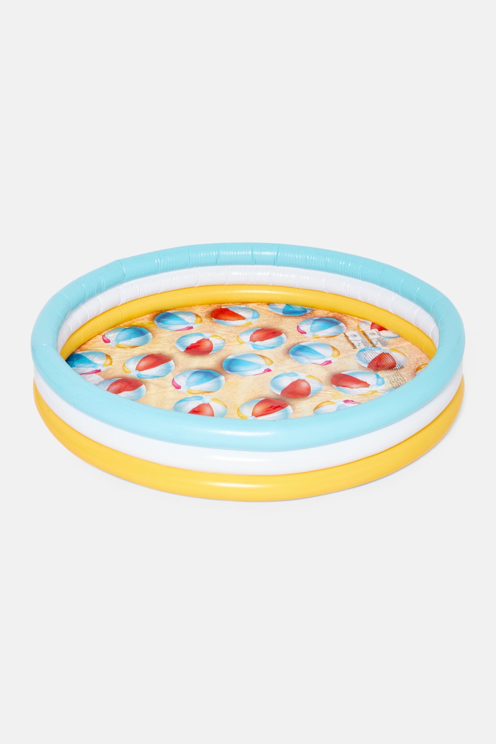 Splash Buddies Summer Beach Ball 3 Ring Pool, Child, Blue, Puncture ...