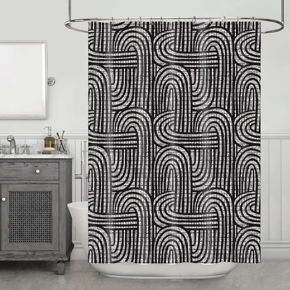 Splash Daphne Black Fabric Shower Curtain, 70” x 72” - Walmart.com