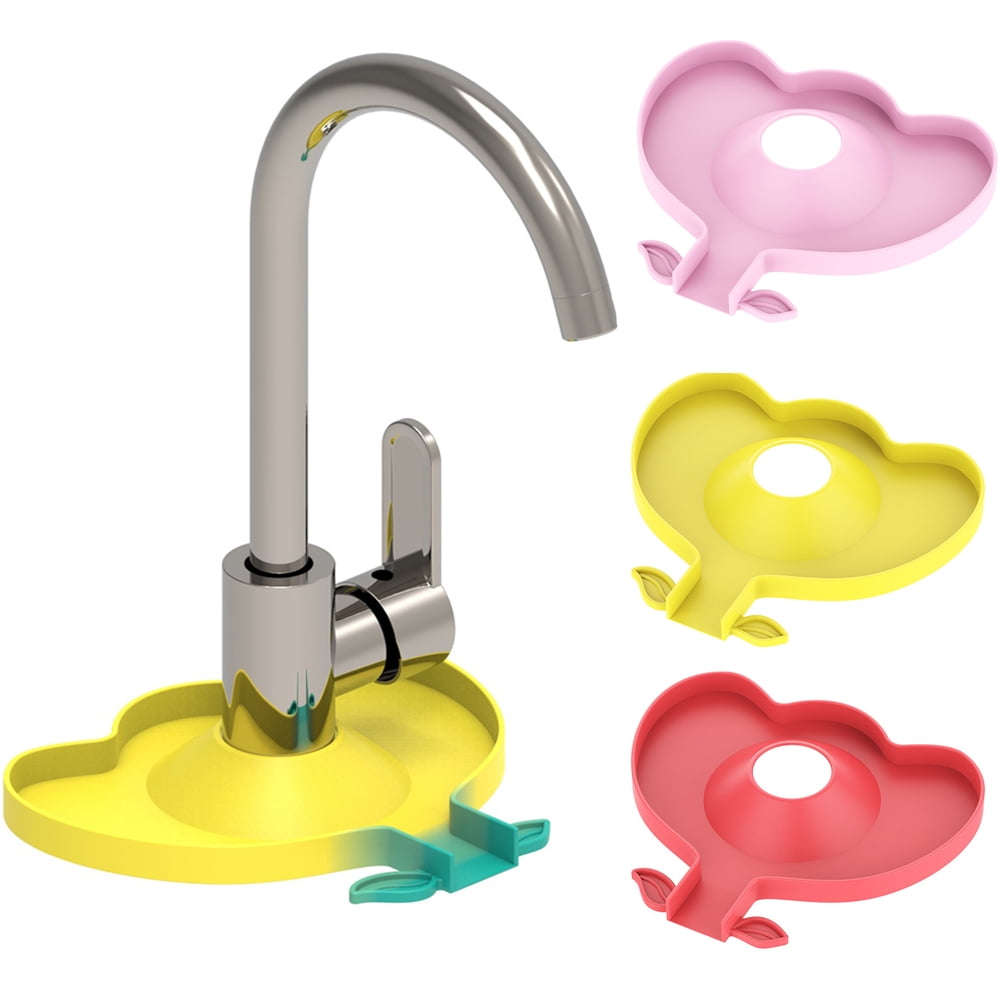 Splash Drain Mat - Silicone Faucet Handle Drip Catcher Tray - Silicone ...